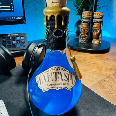 FINAL FANTASY Inspired FANTASIA Potion Bottle With Magical Swirling ...