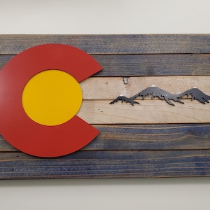 Colorado Wood Flag 13x23 Colorado Wall Art Colorado Gift - Etsy