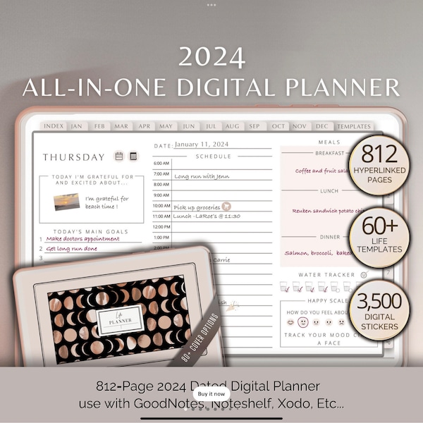 2025 Digital Planner Goodnotes iPad & Tablet Template for Goodnotes ...