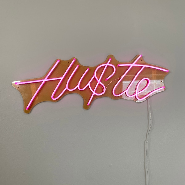 HUSTLE Neon Sign Led Light Home Decor, Custom Neon Sign, Decoration ...