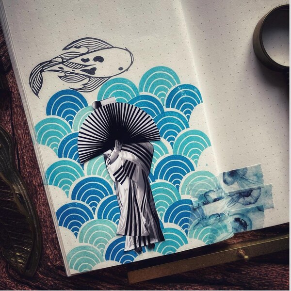 Bullet Journal Stamp, Sardine, Scale Pattern, Bujo, Hand Carved, Wood ...