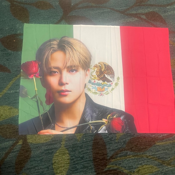 Ateez Members Bi Flag Banner, Ateez Group Photo Kpop Bisexual Flag ...