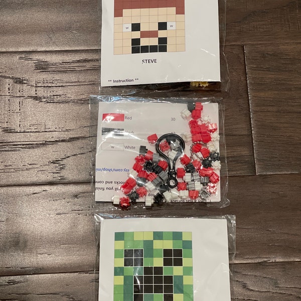 DIY Minecraft PIXEL Mini-block Kits - Make Your Own Minecraft Character ...