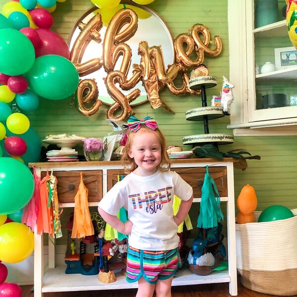 Three Esta Banner Balloon Decorations, Fiesta Birthday Party, Cinco De ...