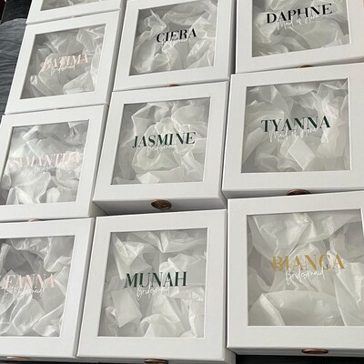 Personalized Empty Gift Boxes for Bridesmaid Proposal , Custom Bridal ...