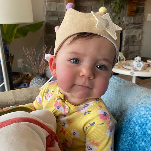 Birthday Crown With Silver Sparkling Numbers and Stars, Personalized ...