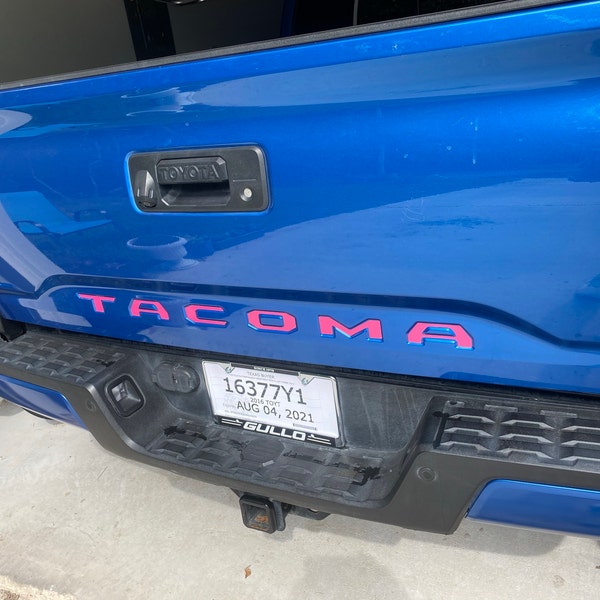 Stamped Tailgate Insert Letters Decals for 2016 17 18 2019 2020 Toyota ...