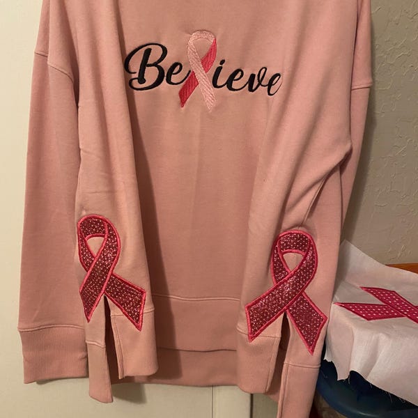 Awareness Ribbon Applique Design. Ribbon Embroidery Designs. Cancer ...