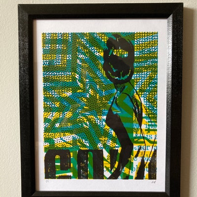 HOW TO LOVE Two Color Test Print Screen Printed Collages - Etsy