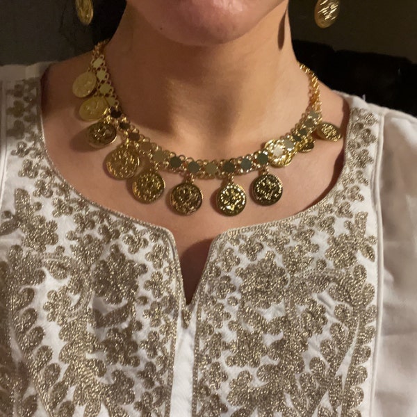 HALA Gold Plated Lira Choker Necklace - Etsy