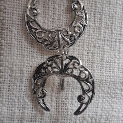 Moon Cloak Cloakclasp Double Moon Cape Closure, Fibula, Penannular - Etsy