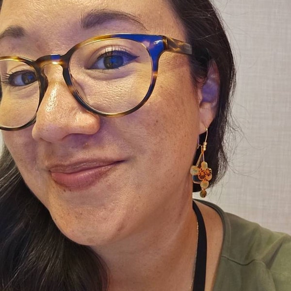 Botanical Green Leaf Plant Earrings, Plant Jewelry, Hanging Plant ...