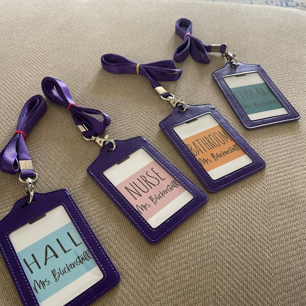 Color Block Acrylic Classroom Hall Passes - Etsy