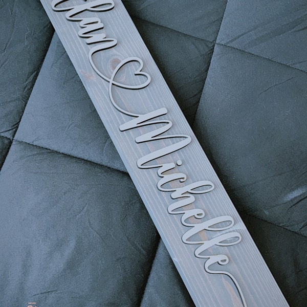 3D Wedding Sign, Name Sign Bridal Shower Gift, Boyfriend Gift ...