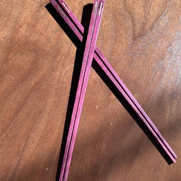 Handmade Chopsticks Figured Bocote Wood Set Unique Gift for Him or Her ...