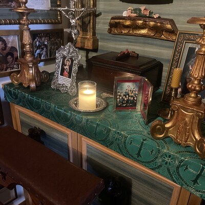 Altar Cloth Catholic Christian Home Green 2 Sizes Liturgical Runner ...