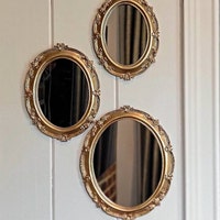 Royal Wall Mirror Set 3 With Gold and Silver Colors / Vintage - Etsy Canada
