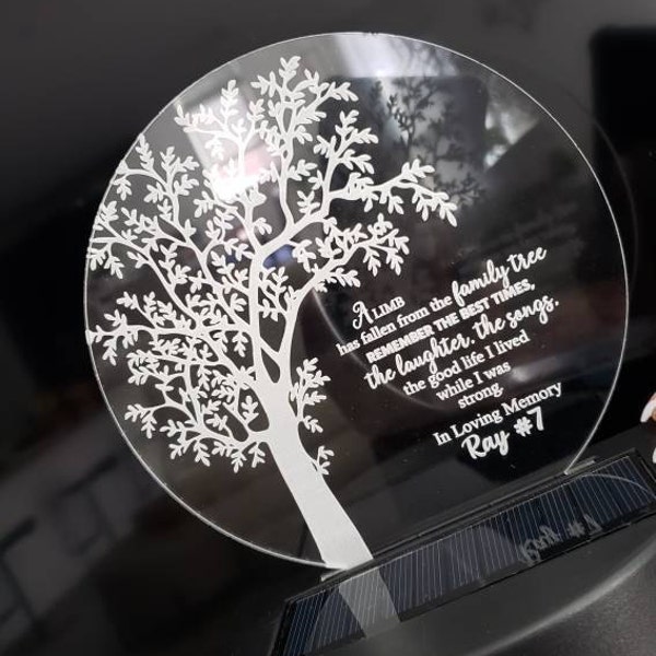 Personalized Memorial Garden Solar Light: Remembrance Gift - Etsy