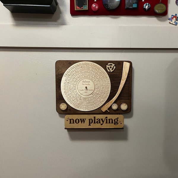 Solid Wood Custom Song Lyrics Vinyl Record Art Wall Hanging ...