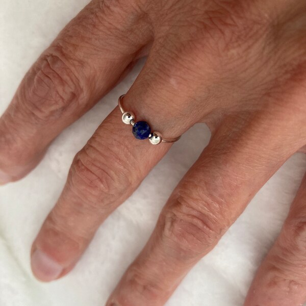 Stress Ring Anxiety Fidget Ring With Beads. Anti Stress Ring. Thumb ...