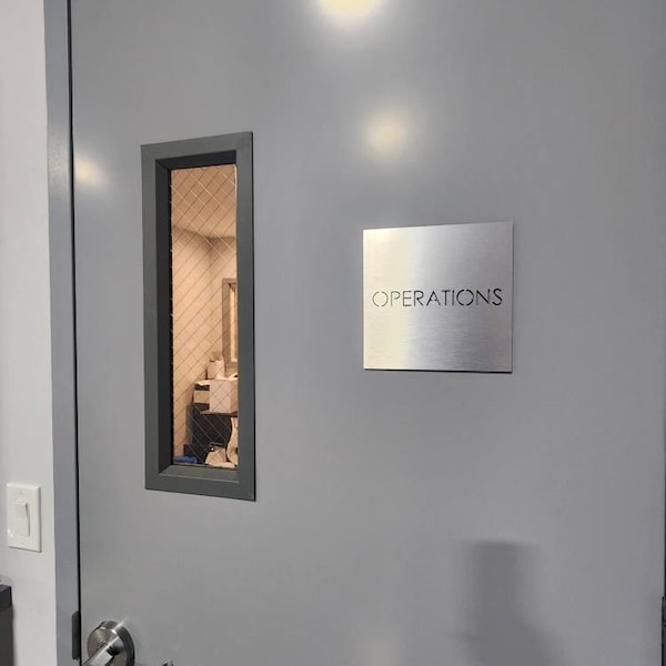 Custom Quote Business Sign. Modern Aluminum Office Signage. Custom Text ...