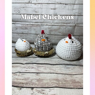 Mama and Mini Mabel Chicken CROCHET PATTERN - Etsy
