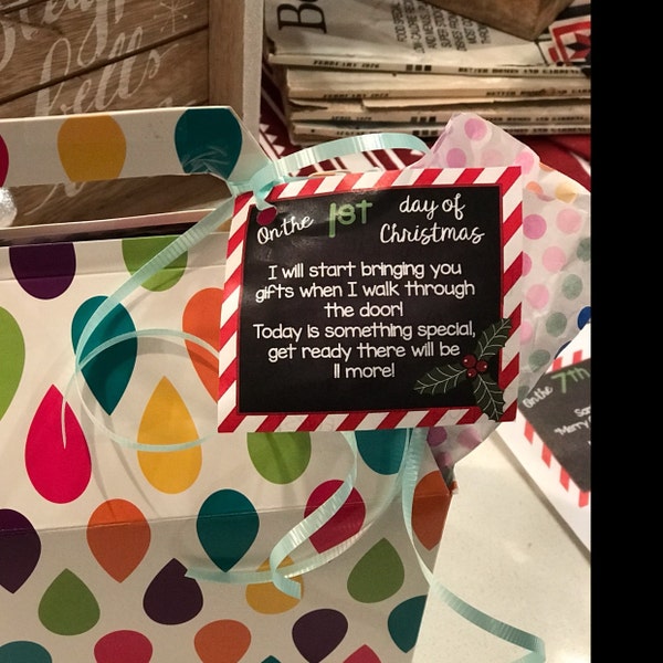 12 Days of Christmas TEACHER Cards - Printable - DIY - Gift Ideas ...