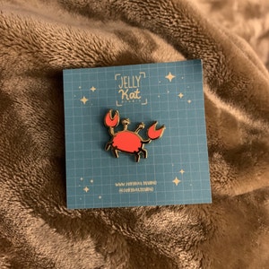 Crab Rave Mini Hard Enamel Pin - Etsy