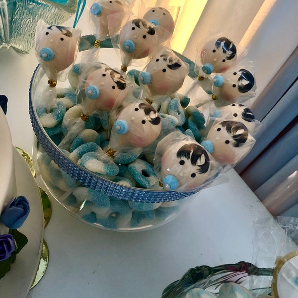 1 Dz. Baby Boy Cake Pops. Baby Shower. Gender Reveal. Baby Girl. Baby ...