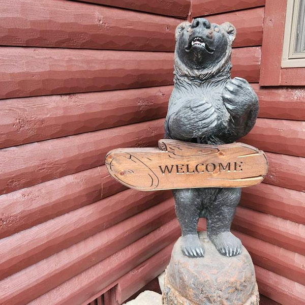 Welcome Log Knotty Pine - Etsy