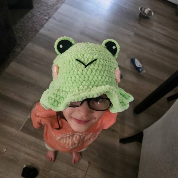 Crochet Frog Bucket Hat Pattern: Amigurumi PDF (intermediate) - Etsy