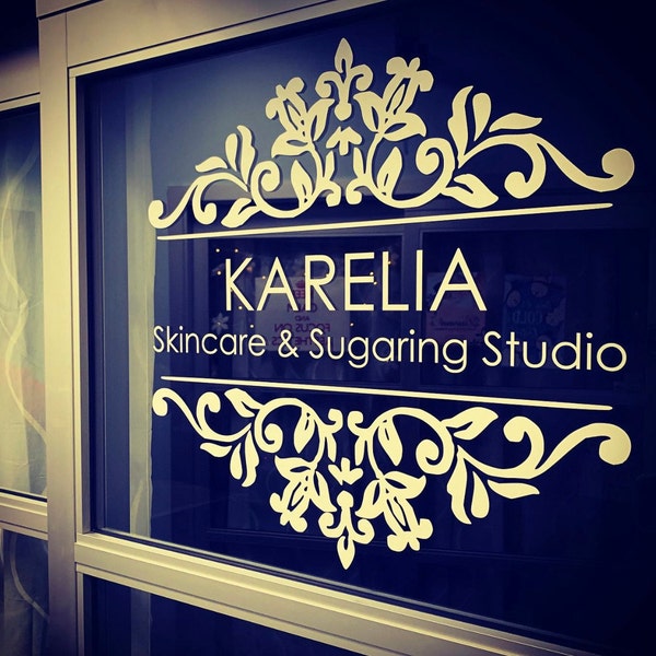 Business Name Decal for Storefront, Custom Graphic Vinyl Lettering ...