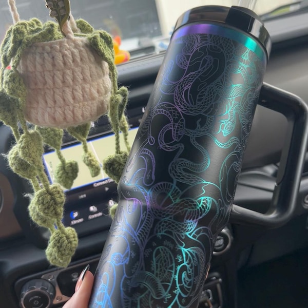 Snakes Snakes Snakes Laser Engraved 40oz Tumbler With Handle Lid and ...