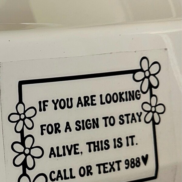 You Matter, Mental Health Decal, 988 Decal, 988 Suicide and Crisis ...