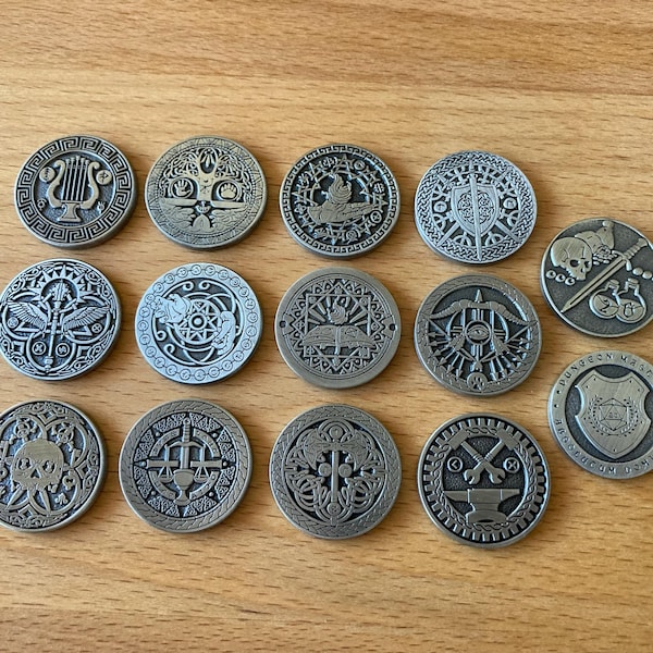 DND DRUID COIN, Large Dungeons and Dragons Charachter Coin D20 Rpg - Etsy
