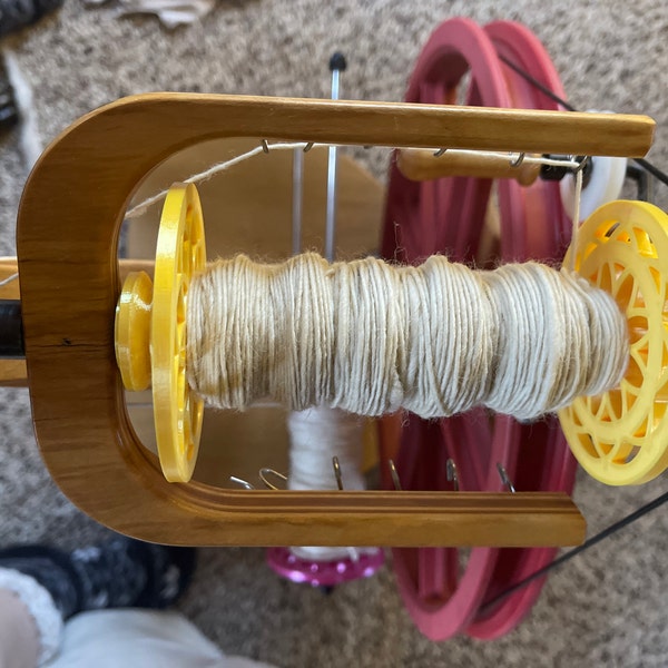 4.4 Lb on Sale Wool Roving, Roll Un-dyed White Wool Top Fiber Spinning ...