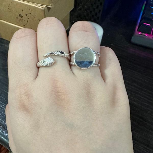 Mirror Ring for Protection, Evil Eye Ring, Amulet Protection Jewelry ...