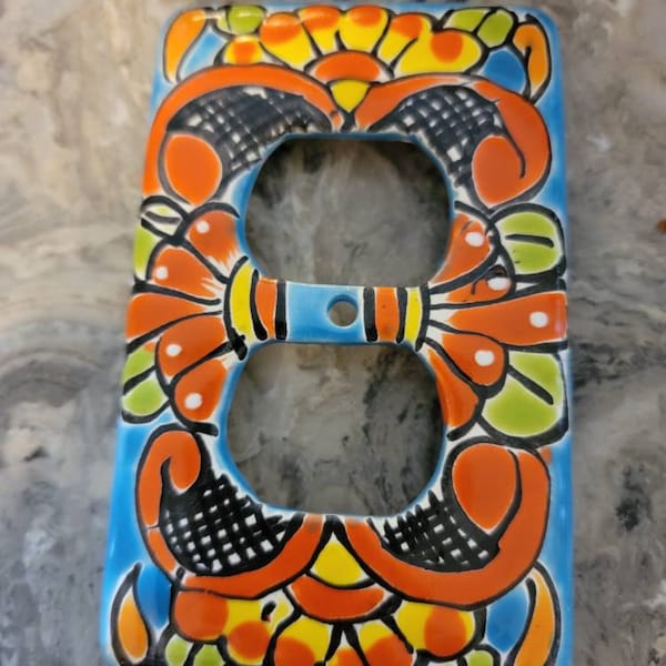 Talavera Mexican Light Outlet Covers - Etsy
