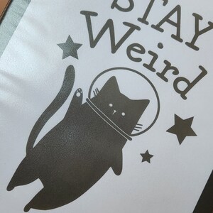 Alien Spaceship Beams up Black Cat Space Cats - Etsy
