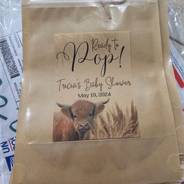 Fall in Love Bridal Shower Favor Fall Wedding Popcorn Bag Pumpkin ...