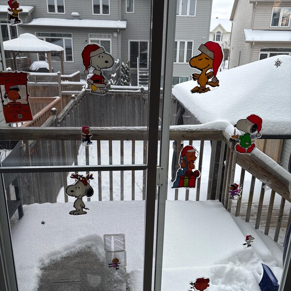 Halloween Window Cling, Penauts Snoopy Window Decal, Snoopy Window ...