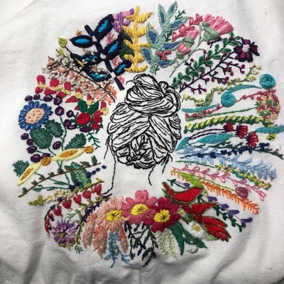 Contemporary Hand Embroidery sweet Caroline Pattern Digital Download - Etsy