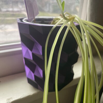 Two-tone Helix Planter Modern Geometric Decor for Home & Office Unique ...