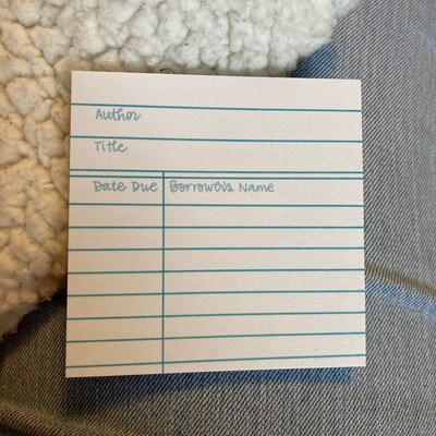 Library Card Sticky Notes Reading Sticky Notes Bookworm Gift Bookish ...