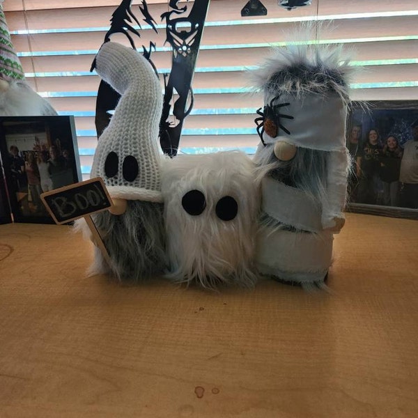 Halloween Gnome Set, Ghost Gnome, Halloween Decor, Scary Gnome, Bat ...
