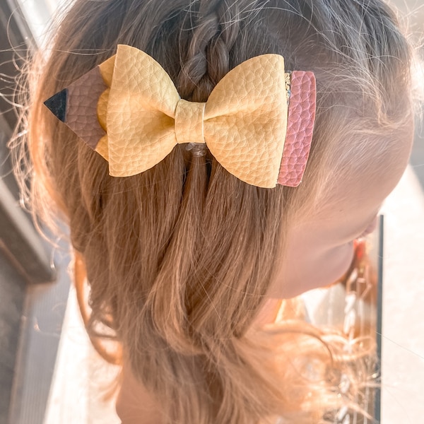 Pencil Hair Bows, Back to School, Glitter Bows, Girl Hair Accessories ...