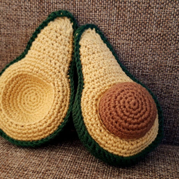 AVOCADO Crochet Pattern PDF - Crochet Avocado Pattern. Amigurumi ...