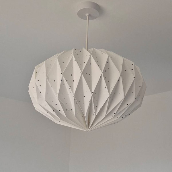 Oval Origami Paper Lampshade - Etsy UK
