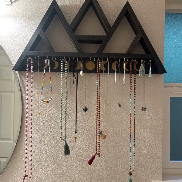 Large Triangle Shelf Jewelry Hanger - 30 Hooks - Etsy
