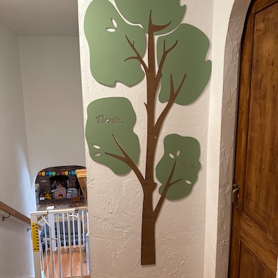 Tree Growth Chart for Kids, Wooden Height Chart for Children's ...